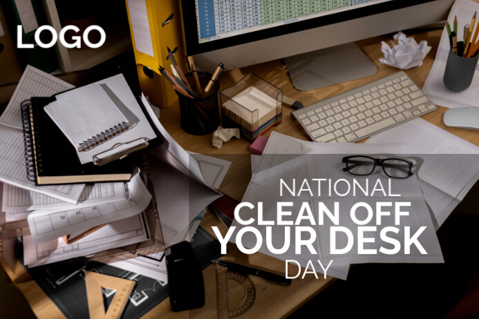 Copy of Brown Maximalist National Clean Off Your Desk Poster | PosterMyWall