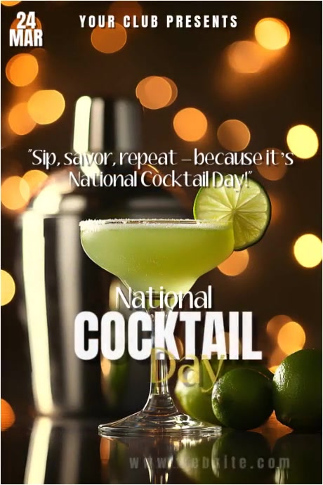 Copy of Brown Maximalist National Cocktail Dau Poster | PosterMyWall