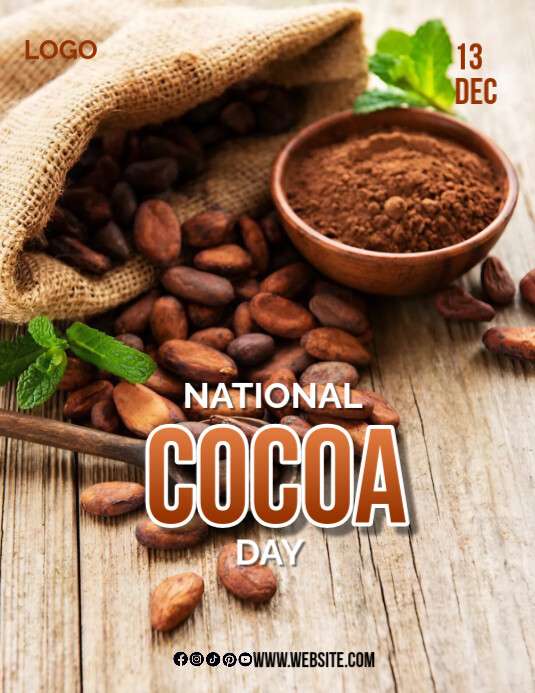 Copy of Brown Maximalist National Cocoa Day Flyer (us Letter ...