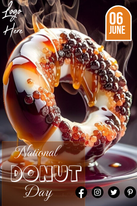 Copy of Brown Maximalist National Donut Day Poster | PosterMyWall