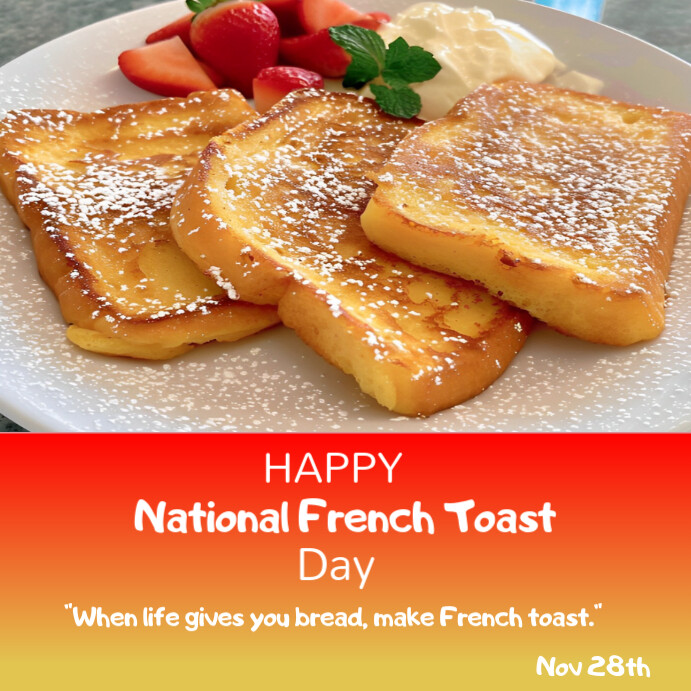 Copy of Brown Maximalist National French Toast Day Instagram Post ...