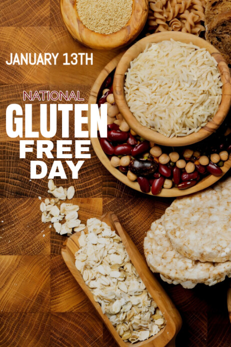 Brown Maximalist National Gluten-free Day Poster Template | PosterMyWall