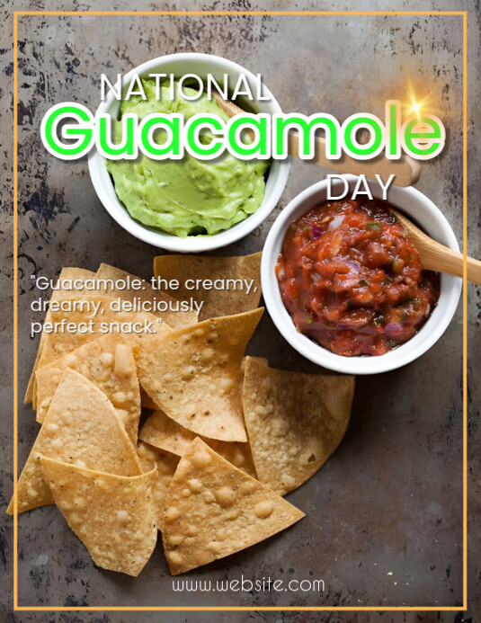 Copy of Brown Maximalist National Guacamole Day Flyer | PosterMyWall