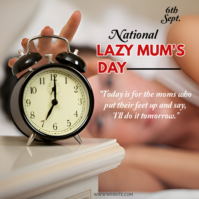 Copy of Brown Maximalist National Lazy Mum's Day Inst | PosterMyWall