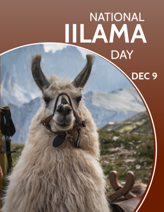 Copy of Brown Maximalist National Llama Day Flyer (us Letter ...