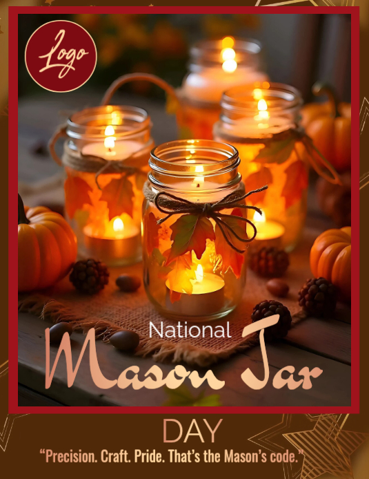 Brown Maximalist National Mason Day Flyer (us Letter) Template ...