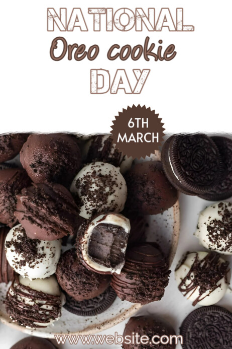 Modèle Brown Maximalist National Oreo Cookie Poster | PosterMyWall