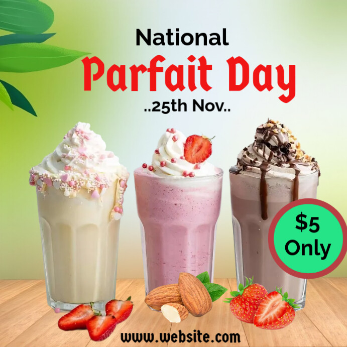 Copy of Brown Maximalist National Parfait Day Instagram Post | PosterMyWall