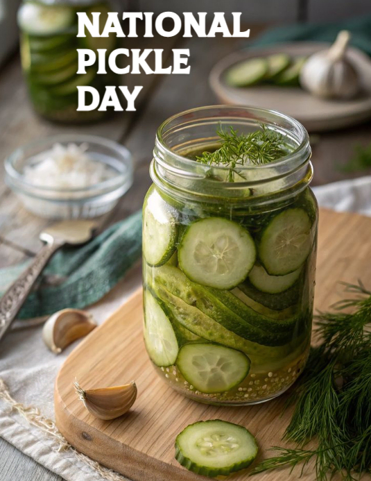 Brown Maximalist National Pickle Day Flyer (us Letter) Template ...