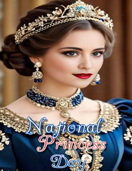 Brown Maximalist National Princess Day Template Design Flyer (us Letter ...