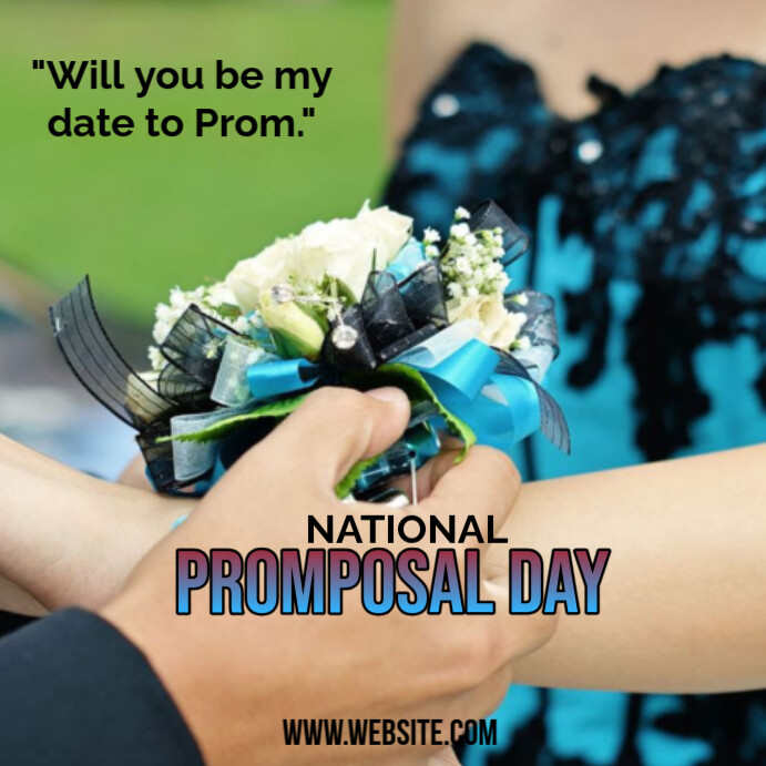 Brown Maximalist National Promposal Day Instagram Post Template ...