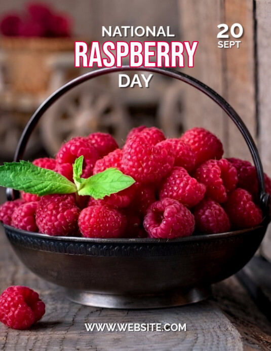 Copy of Brown Maximalist National Raspberry Day Flye | PosterMyWall