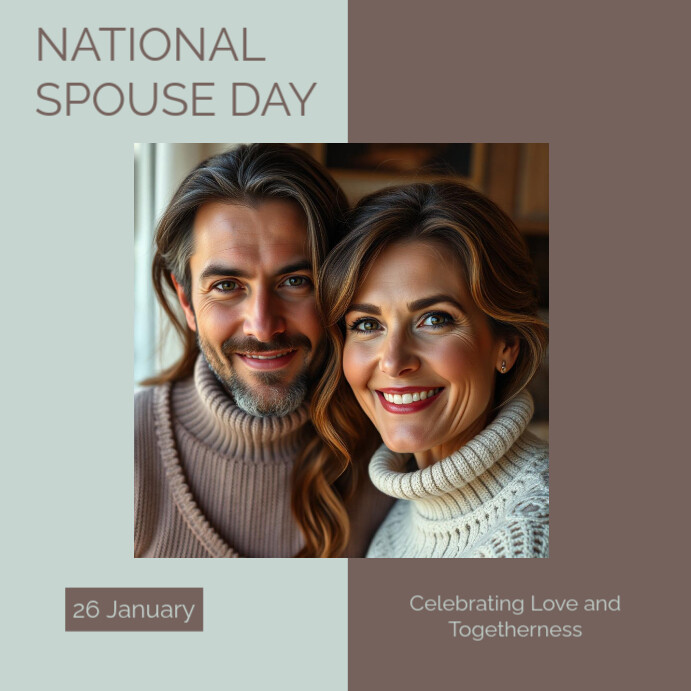 Copy of Brown Maximalist National Spouse Day Instagram Post | PosterMyWall