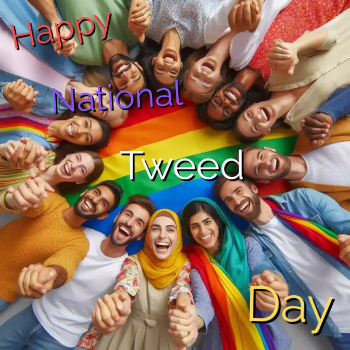 Copy of Brown Maximalist National Tweed Day Instagram Post | PosterMyWall