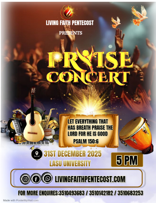 Modèle Brown Maximalist Praise Worship Flyer Church Praise Night ...