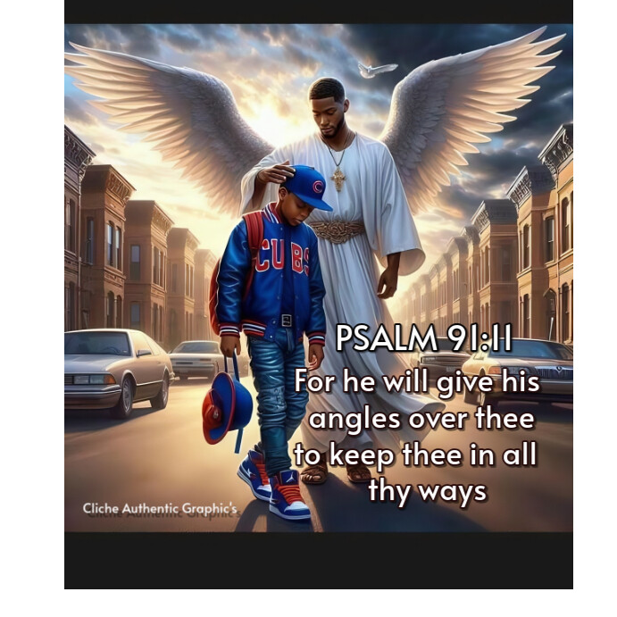 Brown Maximalist Psalm 91:11 Instagram Post Template | PosterMyWall