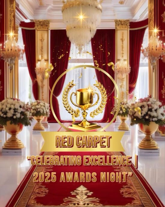 Brown Maximalist Red Carpet Event Flyer Instagram Portrait Template | PosterMyWall