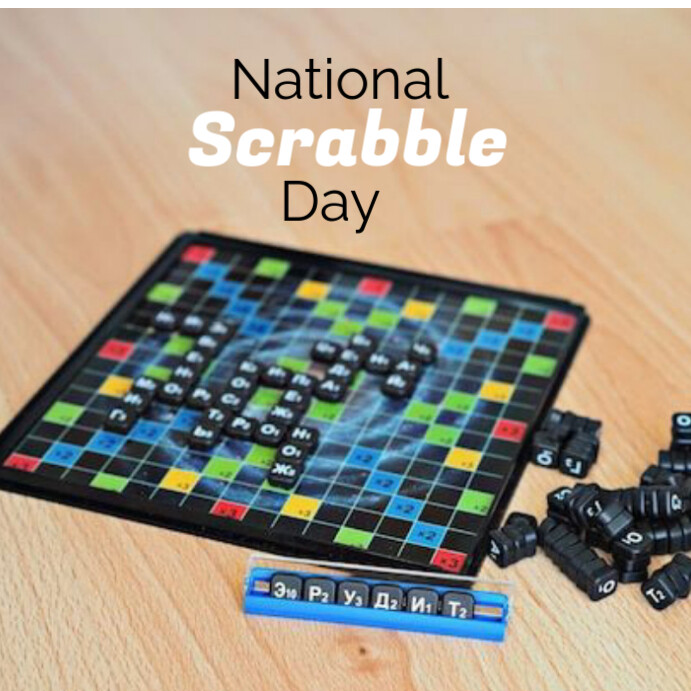 Brown Maximalist Scrabble Instagram Post Template | PosterMyWall