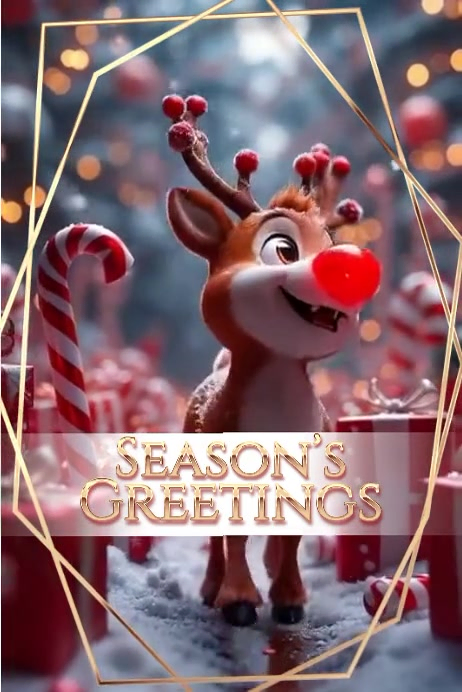 Brown Maximalist Season's Greetings Poster Template | PosterMyWall