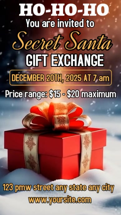 Plantilla de Brown Maximalist Secret Santa Gift Exchange Instagram ...