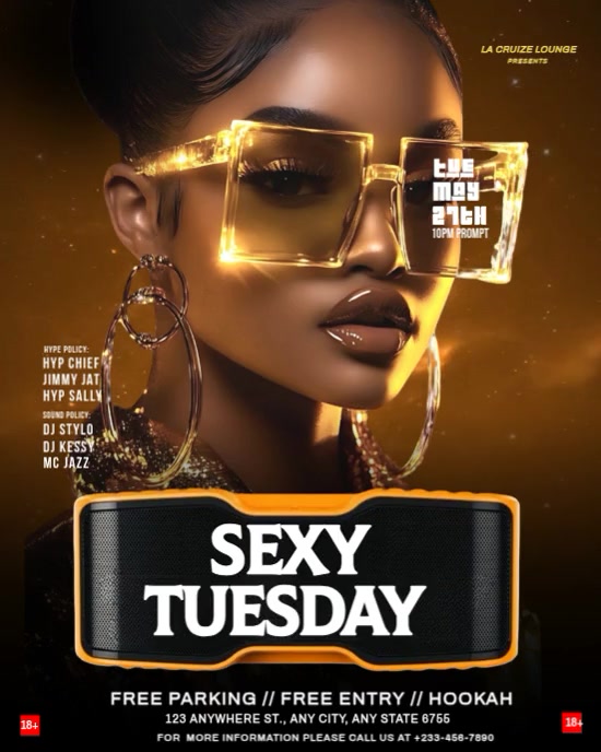Brown Maximalist Sexy Tuesday Instagram Portrait Template | PosterMyWall
