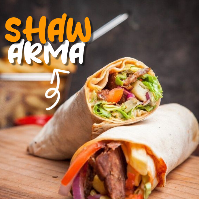 Plantilla de Brown Maximalist Shawarma Instagram Post | PosterMyWall
