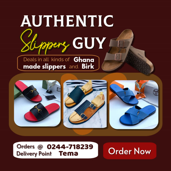 Brown Maximalist Slippers Sales Flyer 2025 Instagram Post Template ...
