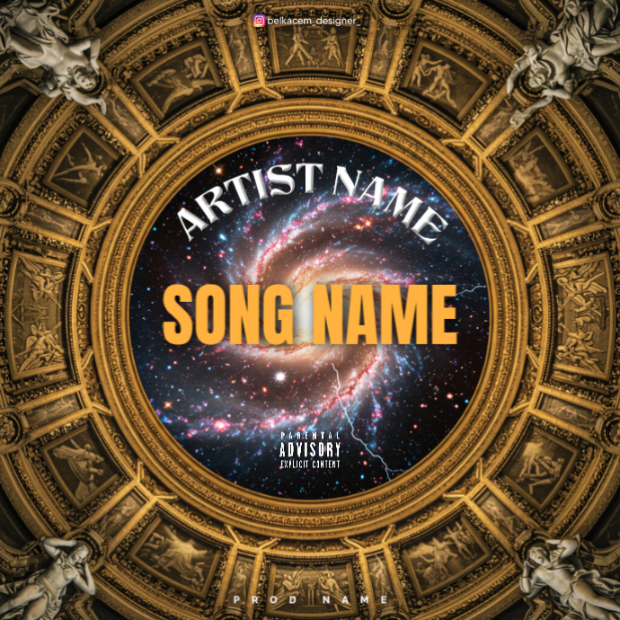 Brown Maximalist Space Window Album Cover Template | PosterMyWall