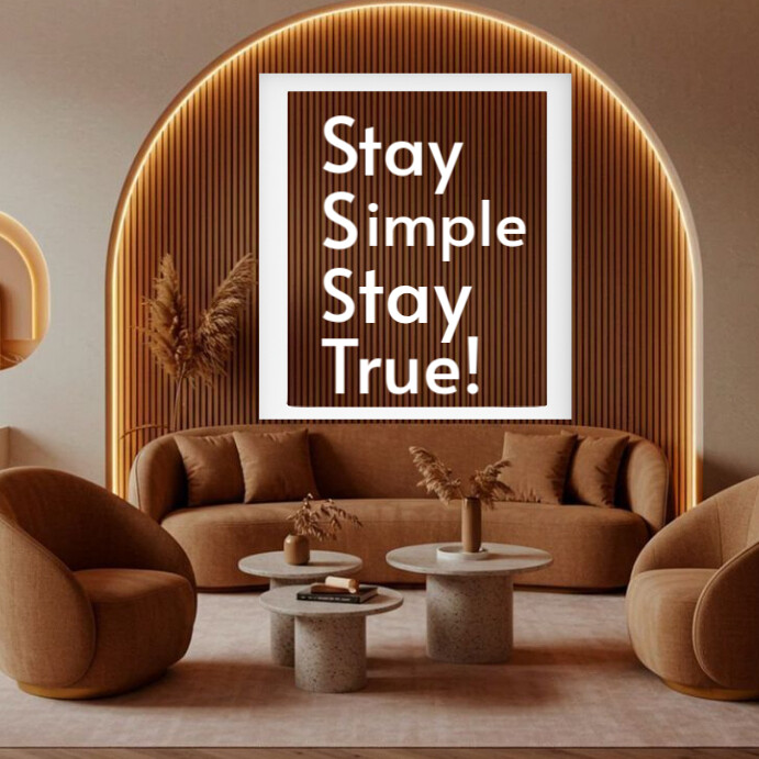 Brown Maximalist Stay Simple,stay True Instagram Post Template ...