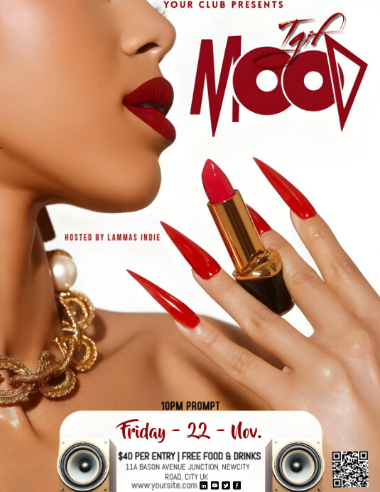 Brown Maximalist Tgif Club Flyer (us Letter) Template | PosterMyWall