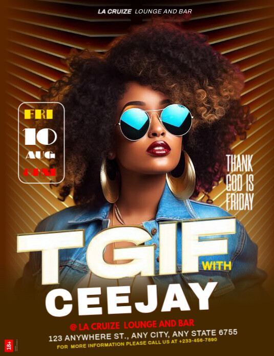 Copy of Brown Maximalist Tgif Flyer (us Letter) | PosterMyWall