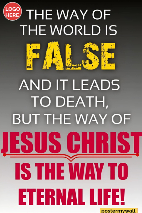 Brown Maximalist The Way To Eternal Life – Christian Faith Poster ...