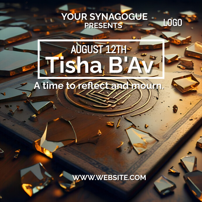 Copy of Brown Maximalist Tisha B'av Instagram Post | PosterMyWall