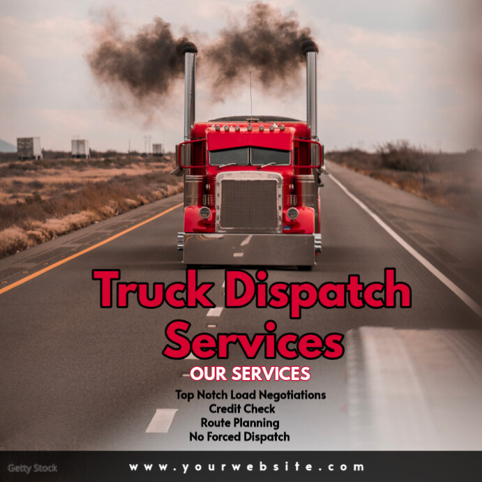 Brown Maximalist Truck Dispatch Instagram Post Template | PosterMyWall