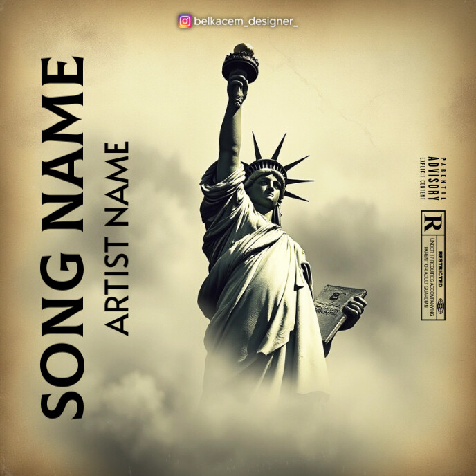 Copy of Brown Maximalist Usa Flag Album Cover | PosterMyWall