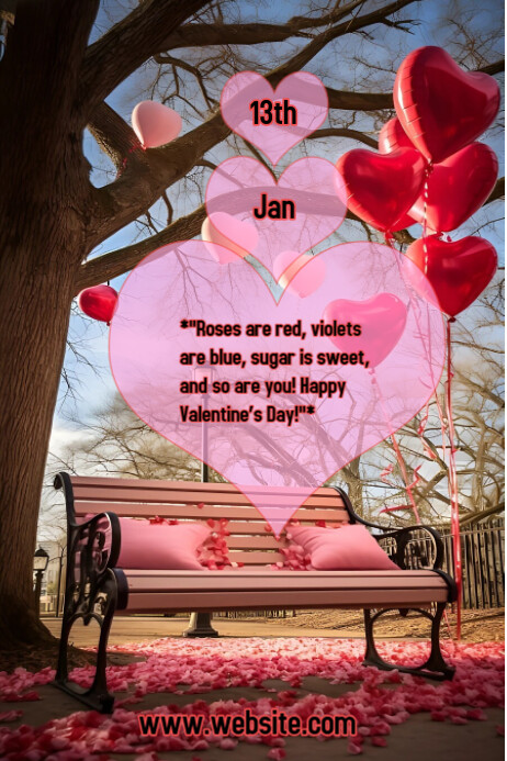 Brown Maximalist Valentine Greating Poster Template | PosterMyWall