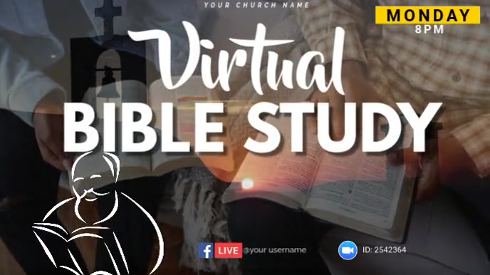 Copy of Brown Maximalist Virtual Bible Study Ad Presentation (16:9 ...