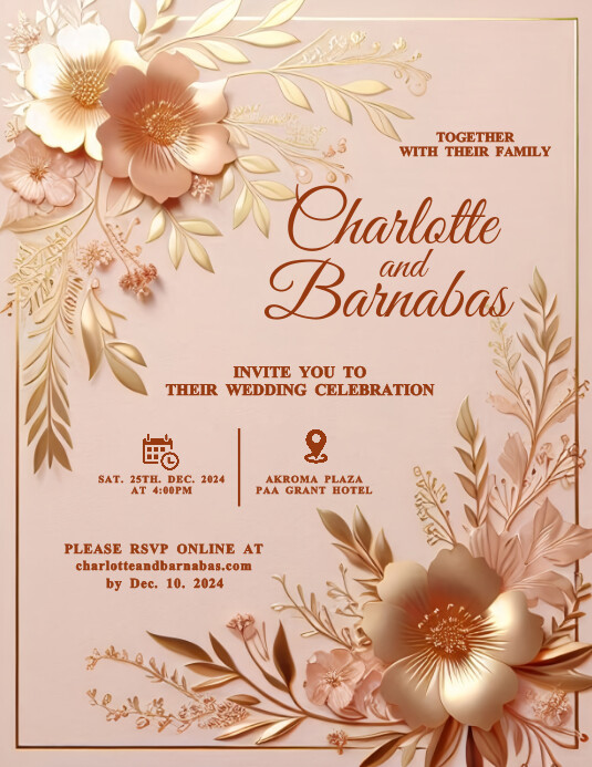 Copy of Brown Maximalist Wedding Flyer (us Letter) | PosterMyWall