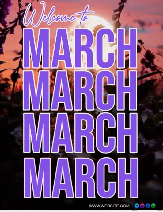 Modèle Brown Maximalist Welcome To March Flyer (us Letter) | PosterMyWall