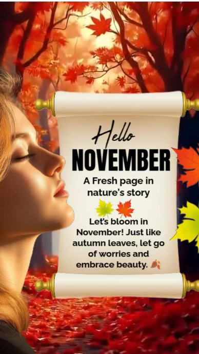 Brown Maximalist Welcome To November Instagram Story Template ...