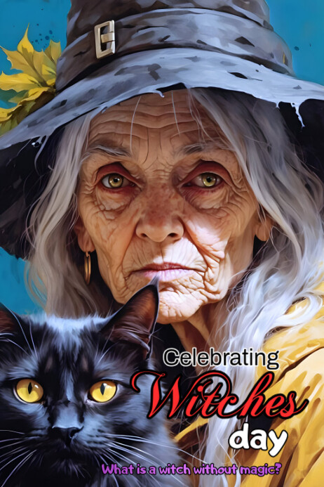 Brown Maximalist Witches Day Celebration Template Poster | PosterMyWall