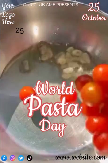 Plantilla de Brown Maximalist World Pasta Day Poster | PosterMyWall