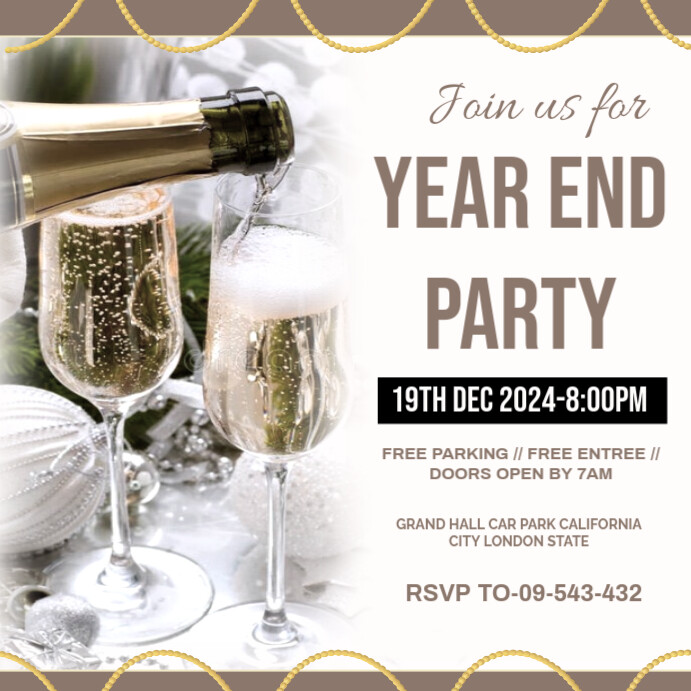 Copy of Brown Maximalist Year End Party Invitation Template Instagram ...