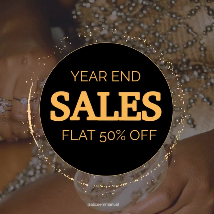Brown Maximalist Year End Sales Instagram Post Template | PosterMyWall