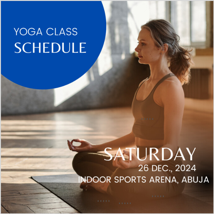 Brown Maximalist Yoga Class Schedule Instagram Post Template | PosterMyWall