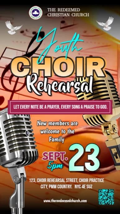 Copy of Brown Maximalist Youth Choir Rehearsal Instagram Story ...