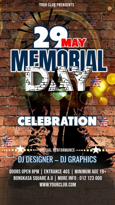 Copy of Brown Memorial Celebration Day Digital Display | PosterMyWall