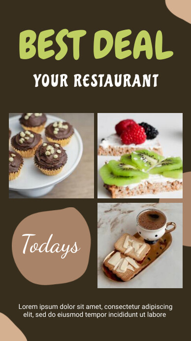 Brown Minimalist Best Deal Restaurant Menu Templat | PosterMyWall