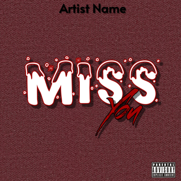Plantilla de Brown Miss You Artwork Mixtape Cover Album Cover ...