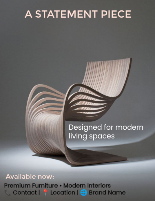 Plantilla de Brown Modern & Minimal A Furniture Promotion Flyer ...